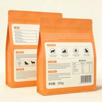 China OEM Logo Ziplock Resealable Packaging Aluminum Foil  Pet Food Flat Bottom Bag for sale