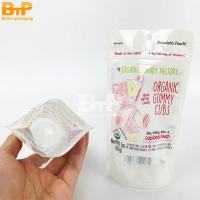 China Snack Food Mylar Doypack Stand Up Bag Resealable Ziplock With Transparent Window for sale