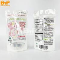 China Snack Food Mylar Doypack Stand Up Bag Resealable Ziplock With Transparent Window for sale