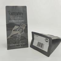 China Custom Printed Mylar Flat Bottom Pouch 1kg Coffee Beans Valve Aluminum Resealable Zipper for sale