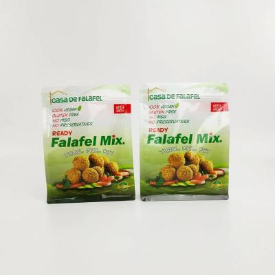 China Custom Printed 500g Resealable Oatmeal Moisture Proof Ziplock Flat Bottom Packaging Bag for sale