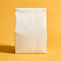 China Custom Printed Food Grade Clear Window Resealable Flat Bottom Bread Paper Packaging Bag for sale