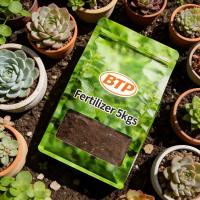 China Custom Resealable Plastic Packaging Ziplock Chemical Fertilizer Flat Bottom Mylar Bag for sale