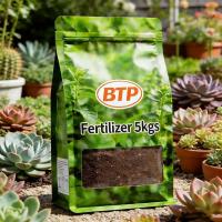 China Custom Resealable Plastic Packaging Ziplock Chemical Fertilizer Flat Bottom Mylar Bag for sale