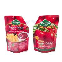 China Sauce Beverage Doypack Spout Pouch 500ml Custom Printed Mylar Plastic Packaging Stand Up for sale