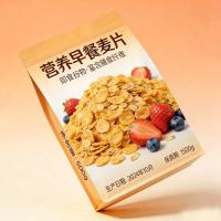 China Custom Printed Logo Cereal Aluminum Foil Moisture Proof Flat Bottom Plastic Packaging Bag for sale