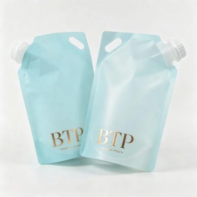 China 1L Doypack Liquid Juice Packaging Stand Up Spout Pouch Resealable Custom Printed Mylar for sale