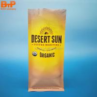 China Flat Bottom Coffee Packaging Bags Custom Printed Mylar Resealable Food Plastic Stand Up for sale