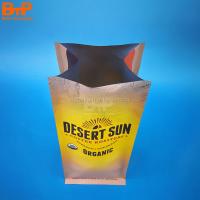 China Flat Bottom Coffee Packaging Bags Custom Printed Mylar Resealable Food Plastic Stand Up for sale