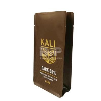 China Stand Up Pouch Coffee Tea Custom Flat Bottom Mylar Food Packaging Resealable Doypack Bag for sale