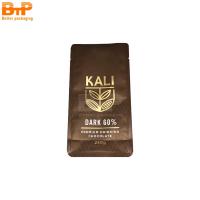 China Stand Up Pouch Coffee Tea Custom Flat Bottom Mylar Food Packaging Resealable Doypack Bag for sale