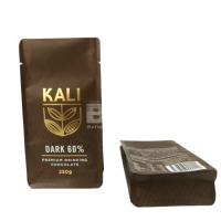China Stand Up Pouch Coffee Tea Custom Flat Bottom Mylar Food Packaging Resealable Doypack Bag for sale