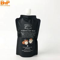China Milk Tea Coffee Spouted Pouch Juice Food Liquid Stand Up Doypack Custom Printed Resealable for sale