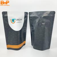 China Coffee Beans Valve Stand Up Zipper Bag Mylar Plastic Food Packaging Custom Logo Resealable for sale