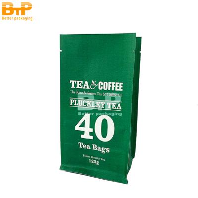 China Aluminum Foil Coffee Packaging Bags Custom Mylar Flat Bottom Pouch Resealable Tea Food for sale