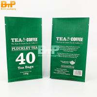 China Aluminum Foil Coffee Packaging Bags Custom Mylar Flat Bottom Pouch Resealable Tea Food for sale