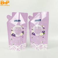 China Laundry Detergent Packaging Liquid Spout Stand Up Pouch Plastic Durable Custom Printed for sale