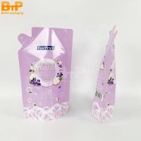China Laundry Detergent Packaging Liquid Spout Stand Up Pouch Plastic Durable Custom Printed for sale