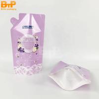 China Laundry Detergent Packaging Liquid Spout Stand Up Pouch Plastic Durable Custom Printed for sale