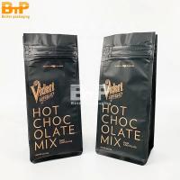 China Smell Proof Coffee Packaging Bags Custom Printed Chocolate Mylar Flat Bottom Aluminum Foil for sale