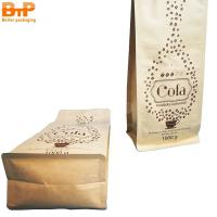China Kraft Paper Aluminum Coffee Zipper Food Packaging Bag Mylar Custom Printed Resealable for sale