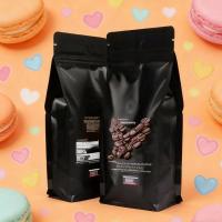 China 250g Smell Proof Coffee Packaging Bags Custom Printed Flat Bottom Mylar Resealable Plastic for sale