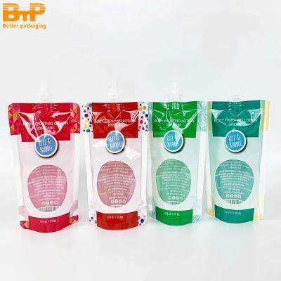 China Custom Size Sauce Juice Spouted Pouch Mylar Doypack Plastic Food Packaging for sale
