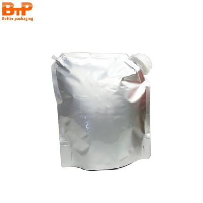 China Aluminum Stand Up Spout Packaging Plastic Drink Juice Wine Pouch Resealable Custom Printed for sale