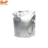 China Aluminum Stand Up Spout Packaging Plastic Drink Juice Wine Pouch Resealable Custom Printed for sale