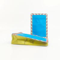 China Valve Stand Up Flat Bottom Plastic Packaging Bag Custom Printed Smell Proof Resealable for sale