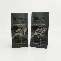 China Foil Valve Coffee Packaging Bags Custom Coffee Beans Flat Bottom Plastic Resealable Zipper for sale