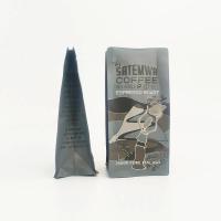 China Foil Valve Coffee Packaging Bags Custom Coffee Beans Flat Bottom Plastic Resealable Zipper for sale