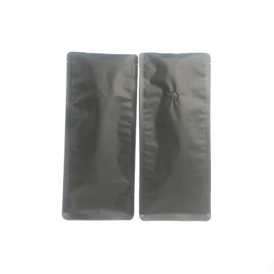 China Food Grade Coffee Packaging Bags Custom Valve Ziplock Resealable Flat Bottom Aluminum Foil for sale