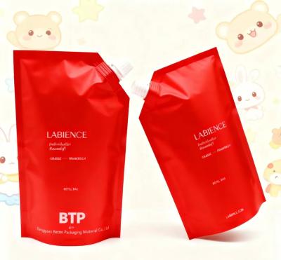 China Plastic Aluminum Beverage Juice Stand Up Spouted Pouch Mylar Digital Printed OEM Color for sale