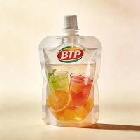 China Transparent Stand Up Spout Pouch Juice Beverage Sauce 150ml Custom Printed Logo Resealable for sale