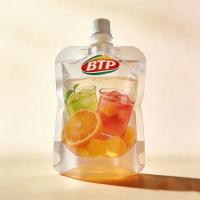 China Transparent Stand Up Spout Pouch Juice Beverage Sauce 150ml Custom Printed Logo Resealable for sale