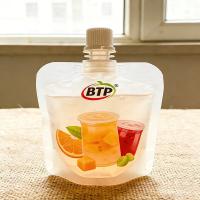 China Transparent Spouted Pouch 150ml 250ml Stand Up Liquid Packaging Bag OEM Printed for sale
