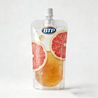 China Transparent Resealable Food Beverage Stand Up Spout Packaging Pouch Leak Proof OEM Size for sale