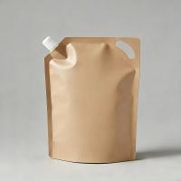 China Hanging Hole Drink Beverage Stand Up Plastic Packaging Spout Pouch Durable Custom Printed for sale