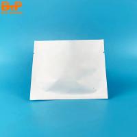 China White Kraft Paper Three Side Seal Bags Resealable Eco Friendly Biodegradable Packaging for sale