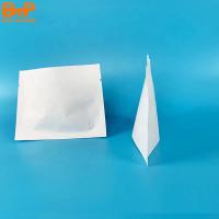 China White Kraft Paper Three Side Seal Bags Resealable Eco Friendly Biodegradable Packaging for sale