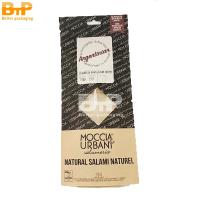 China Window Laminated Kraft Paper Three Side Seal Bags Custom Printed Resealable Doypack Mylar for sale