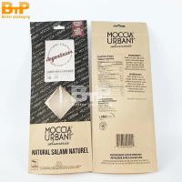 China Window Laminated Kraft Paper Three Side Seal Bags Custom Printed Resealable Doypack Mylar for sale