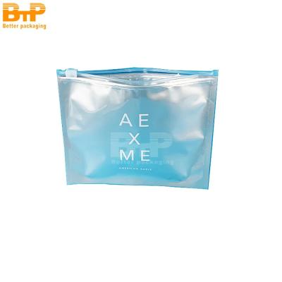 China Slide Ziplock Three Side Seal Bags Resealable Doypack Aluminum Mylar Plastic Packaging for sale