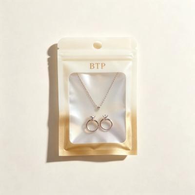China Jewelry Earring Brooch Three Side Sealed Bag Resealable Doypack Mylar Plastic Packaging for sale