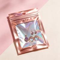 China Jewelry Earring Brooch Three Side Sealed Bag Resealable Doypack Mylar Plastic Packaging for sale