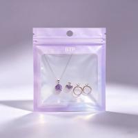 China Jewelry Earring Brooch Three Side Sealed Bag Resealable Doypack Mylar Plastic Packaging for sale