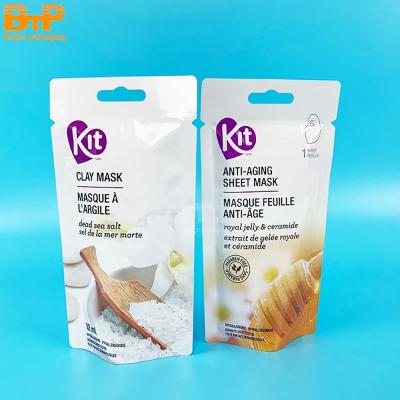 China Smell Proof Mask Packaging Bag Aluminum Mylar Tear Notch Resealable High Barrier Ziplock for sale