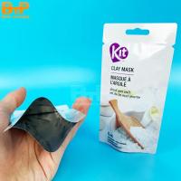 China Smell Proof Mask Packaging Bag Aluminum Mylar Tear Notch Resealable High Barrier Ziplock for sale