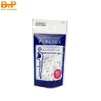 China Clear Window Three Side Seal Bags Resealable Doypack Mylar Zipper Plastic Food Packaging for sale